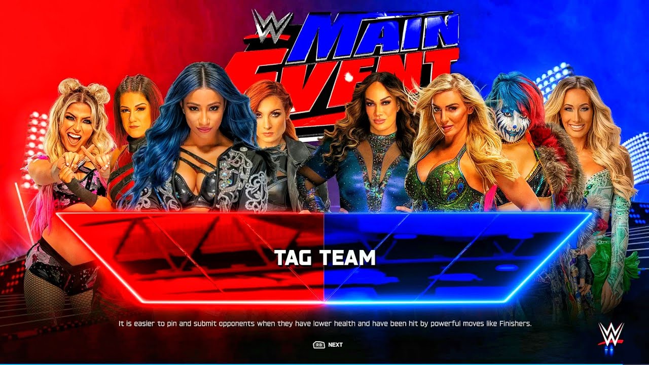 Sasha Banks, Bayley, Becky Lynch & Alexa Bliss Vs Charlotte Flair, Nia ...