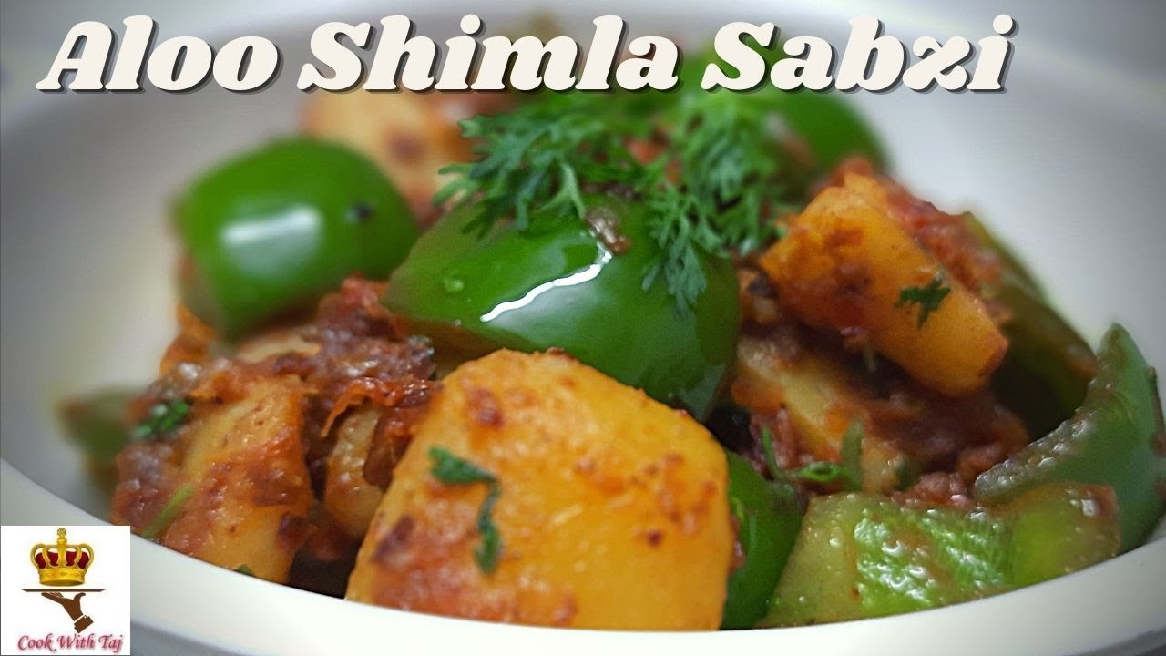 Aloo Shimla Mirch Ki Sabji | Potato Capsicum Dry Vegetable | Aloo ...