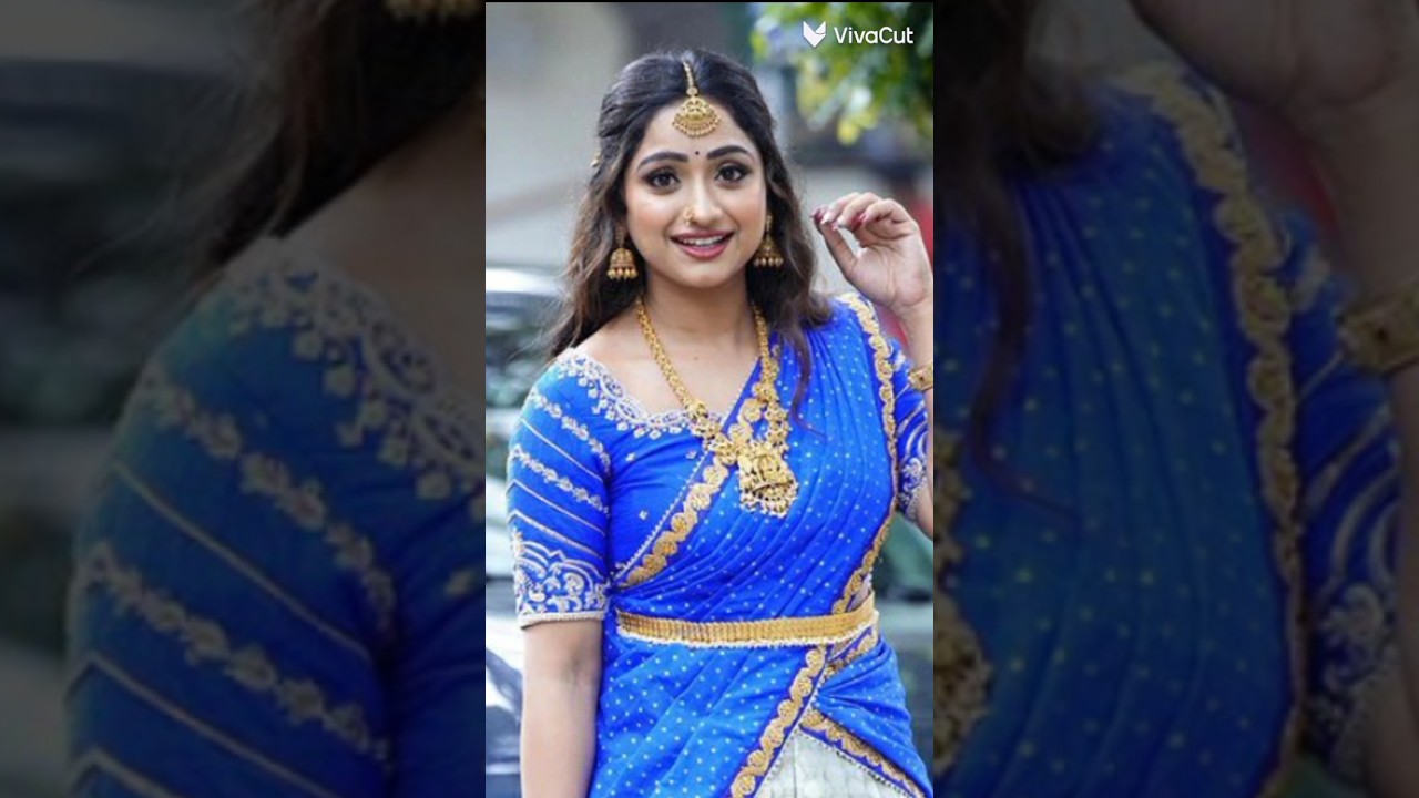 Zee Tamil all heroines in blue colour dresss #schannel - YouTube