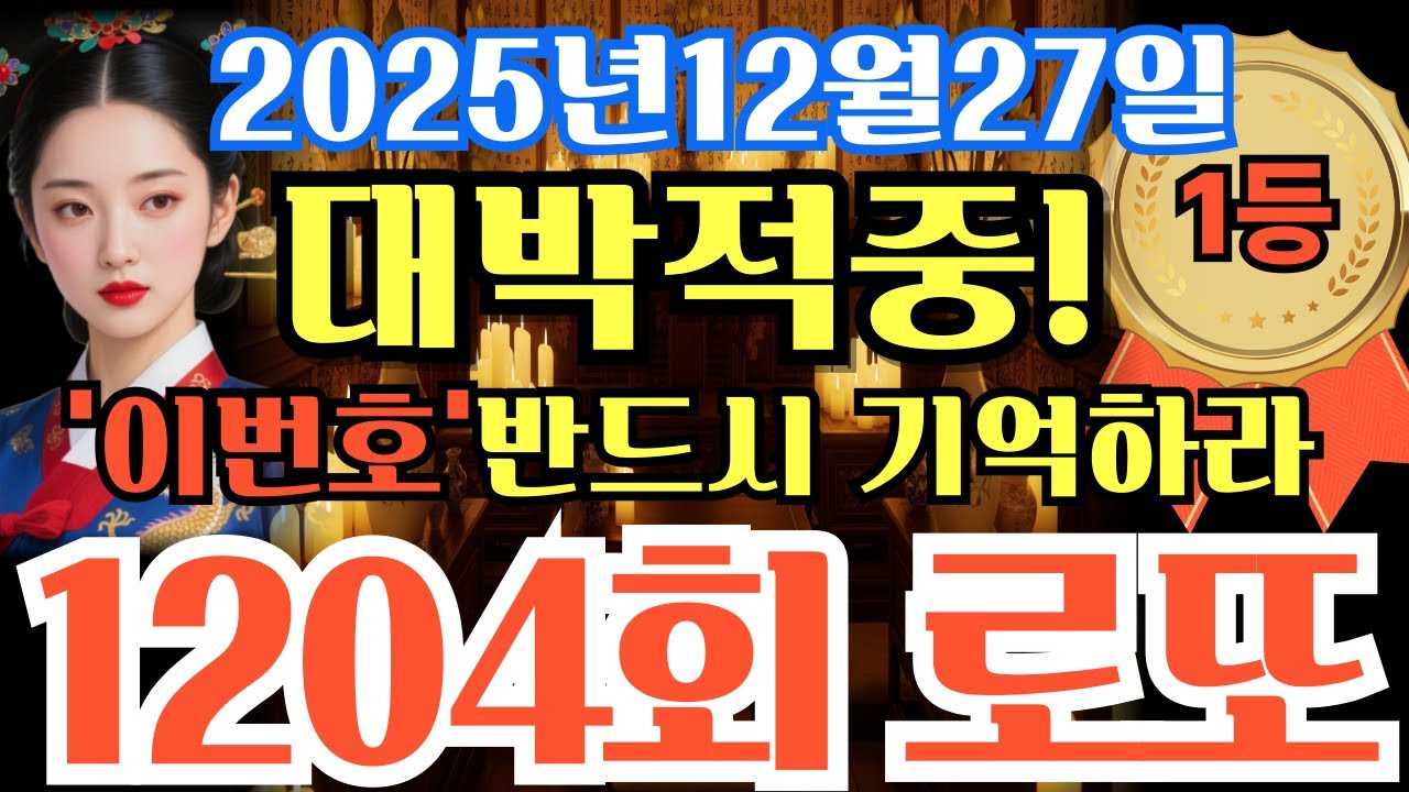 [1204회로또]1204회로또예상번호분석 | 1204회로또행운수 - YouTube