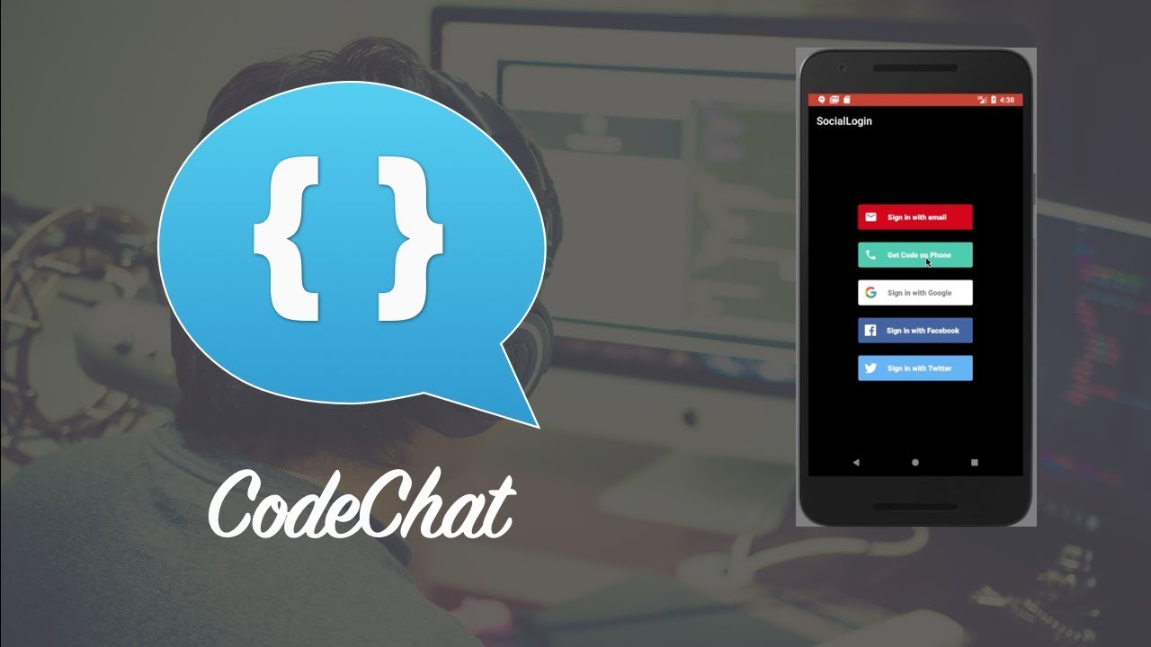 Chat app in Android, PhoneBook and social login - YouTube