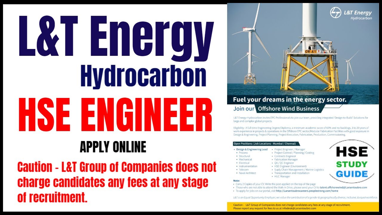 HSE Engineer Job Vacancy In L T Energy Hydrocarbon Company hse-engineer-job-vacancy-in-l-t-energy-hydrocarbon-company