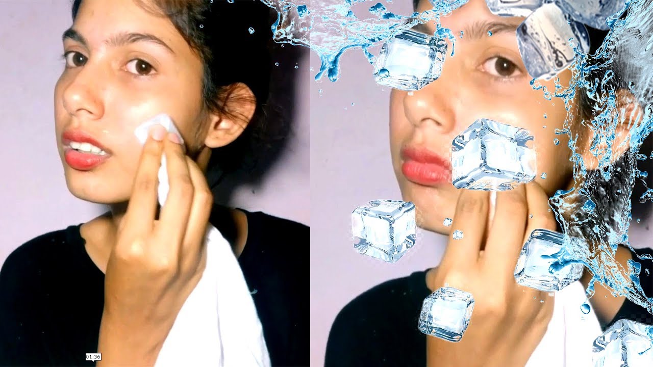 Remove facial pits | Benefits of ice fomentation | Remove Pimples ...