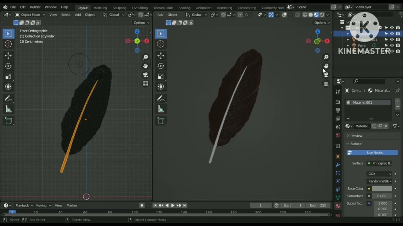 how to make a feather in blender 3.2.1 #blender - YouTube