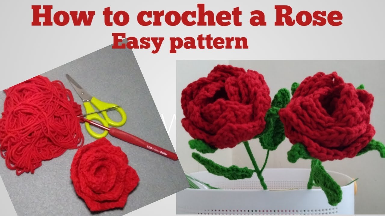 How to crochet a rose flower? - YouTube