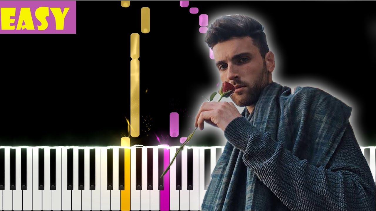 Arcade - Duncan Laurence | SLOW EASY PIANO TUTORIAL - YouTube