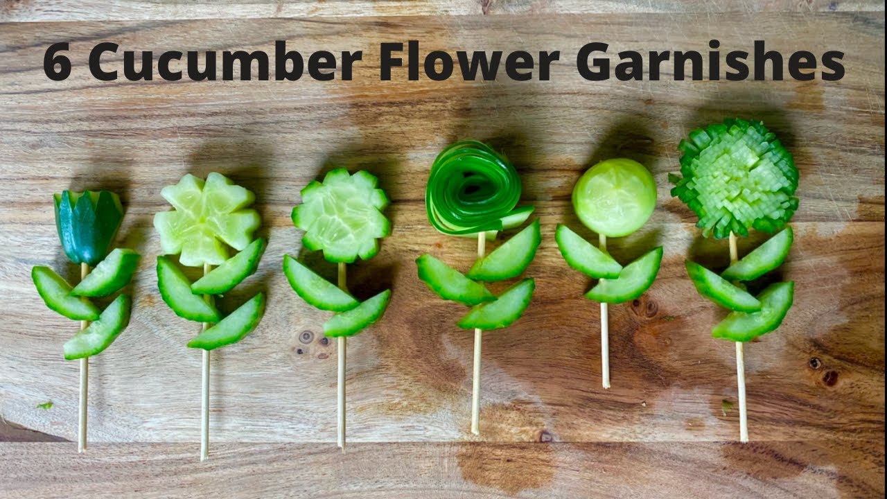 Cucumber Garnish Flower