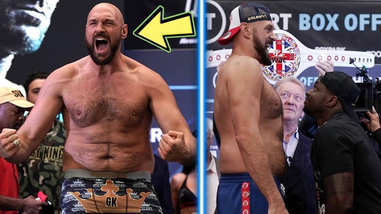Tyson Fury vs Dillian Whyte Weight in. Fury Whyte Weight in and face ...