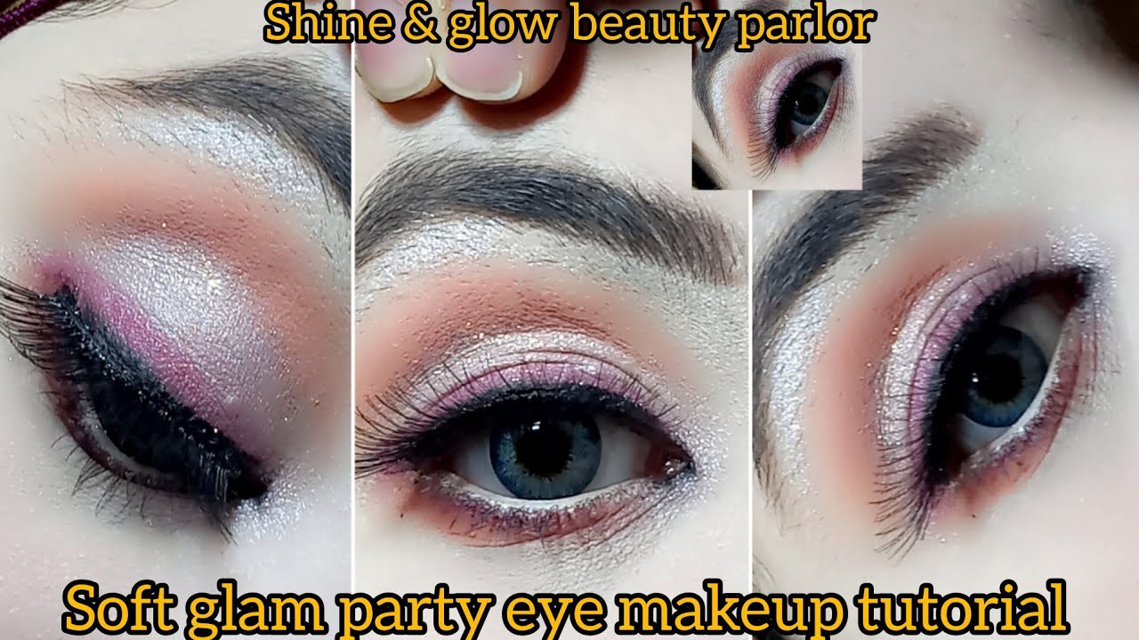 soft glam party eye makeup tutorial |easy eye makeup tutorial | step by ...