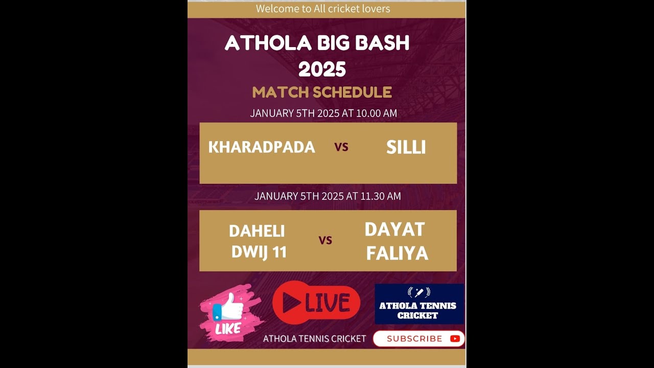 DAY 4 - ATHOLA BIG BASH CRICKET LEAGUE - 2025 - YouTube