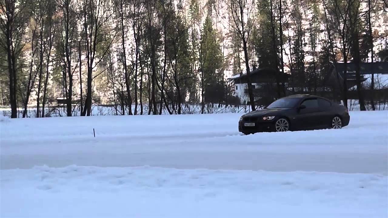 BMW E92 335xi snow and wet drift - YouTube