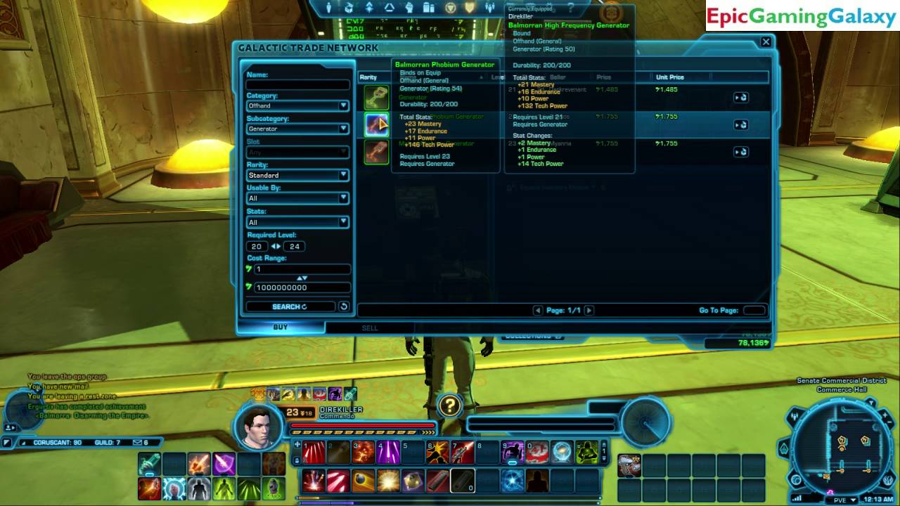 Tutorial For How To Search For Generator Items In The Galactic Trade ...