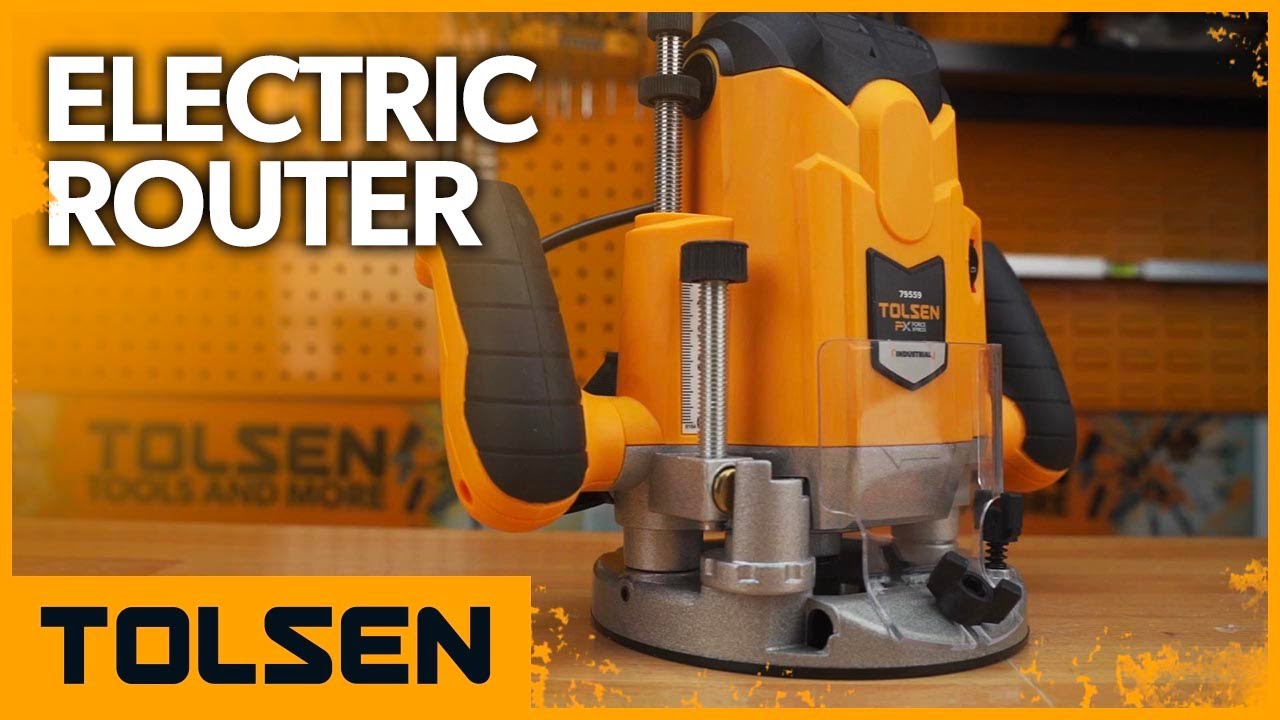 TOLSEN 2100w Electric Router Variable Speed Plunge Woodworking Router ...