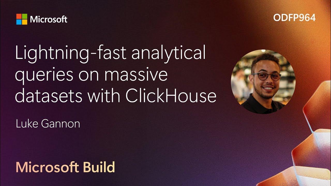 Lightning-fast analytical queries on massive datasets with ClickHouse | ODFP964 - YouTube