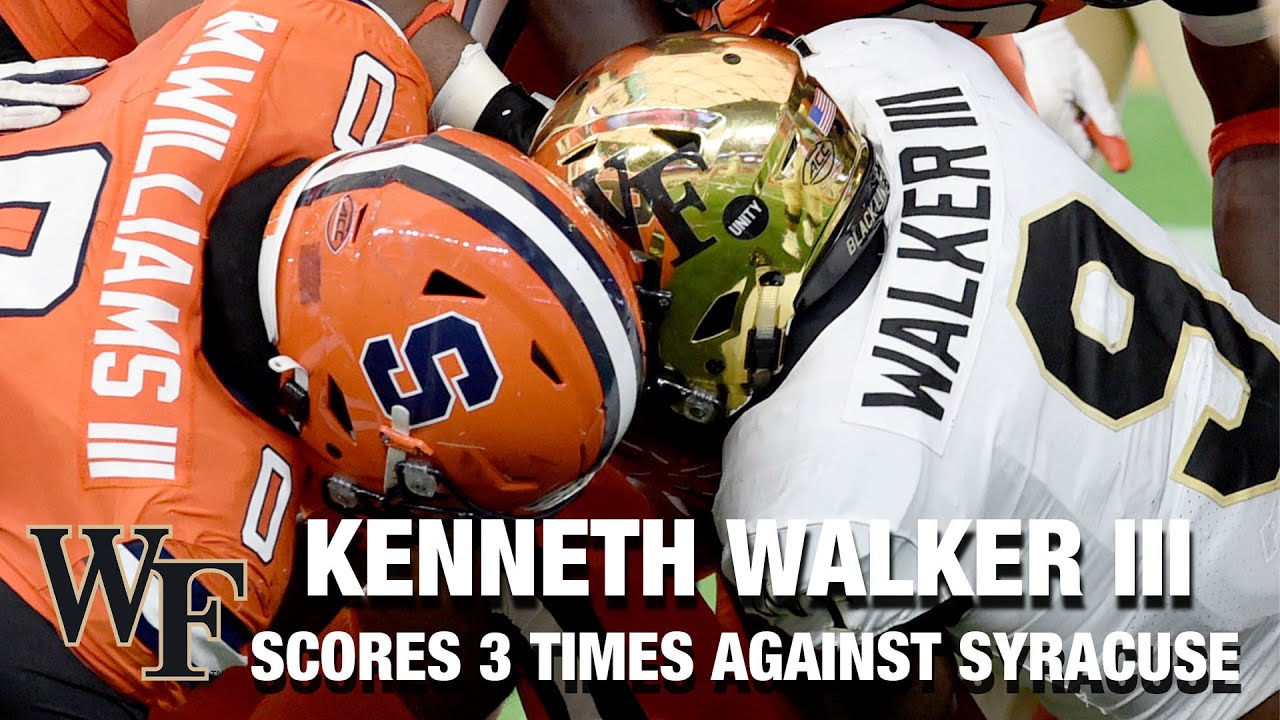 Wake Forest Rb Kenneth Walker Iii Scores 3 Times Against Syracuse Youtube 6614