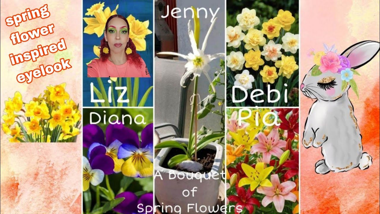 SPRING FLOWER INSPIRED COLLAB - DAFFODIL FLOWER EYE-LOOK 2023 - YouTube