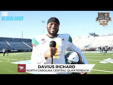 2024 HBCU Legacy Bowl: Davius Richard (North Carolina Central QB ...