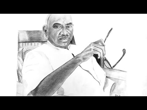 KAMARAJAR PENCIL SKETCH TIME LAPSE | UNIART_2020 | PORTRAIT SKETCH ...