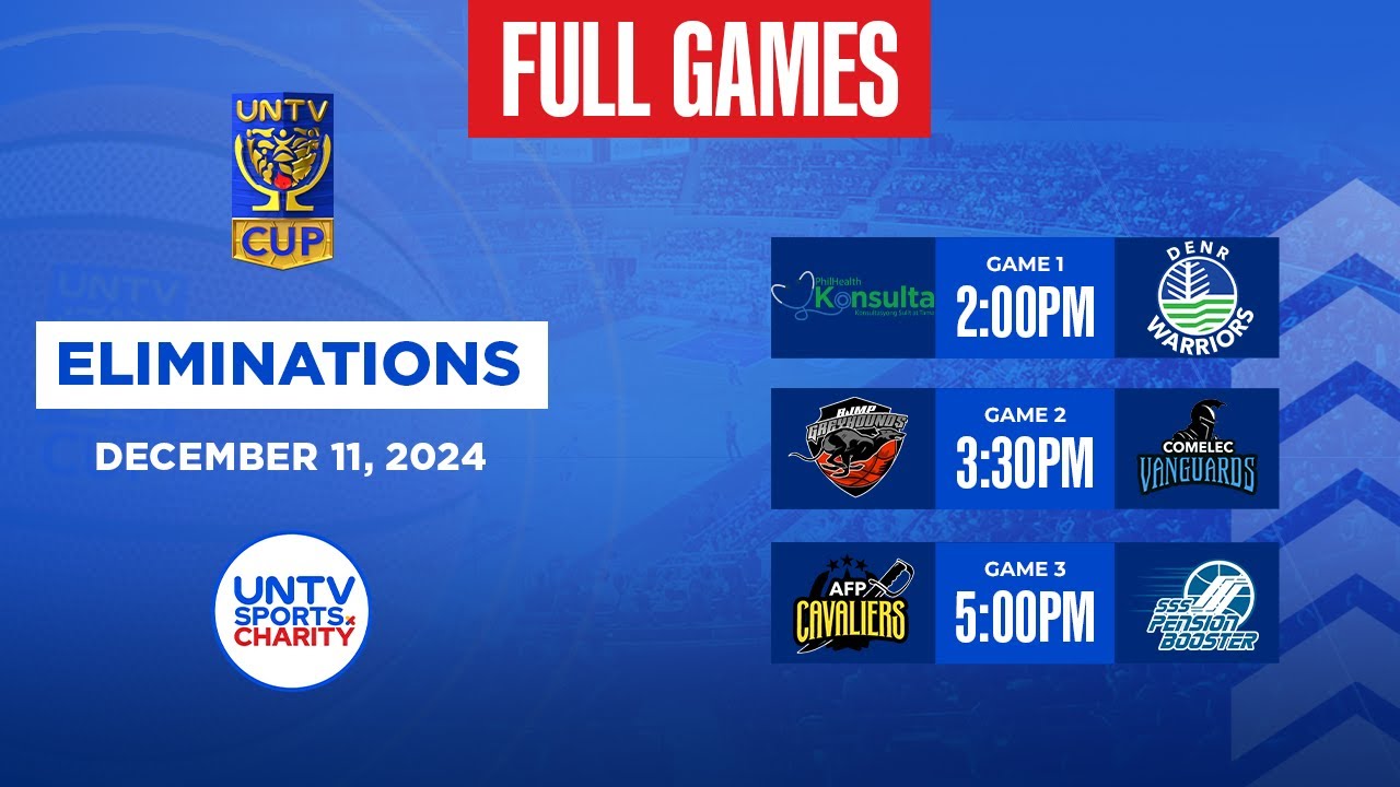 LIVE FULL GAMES: UNTV Cup Season 11 Eliminations at Paco Arena, Manila ...