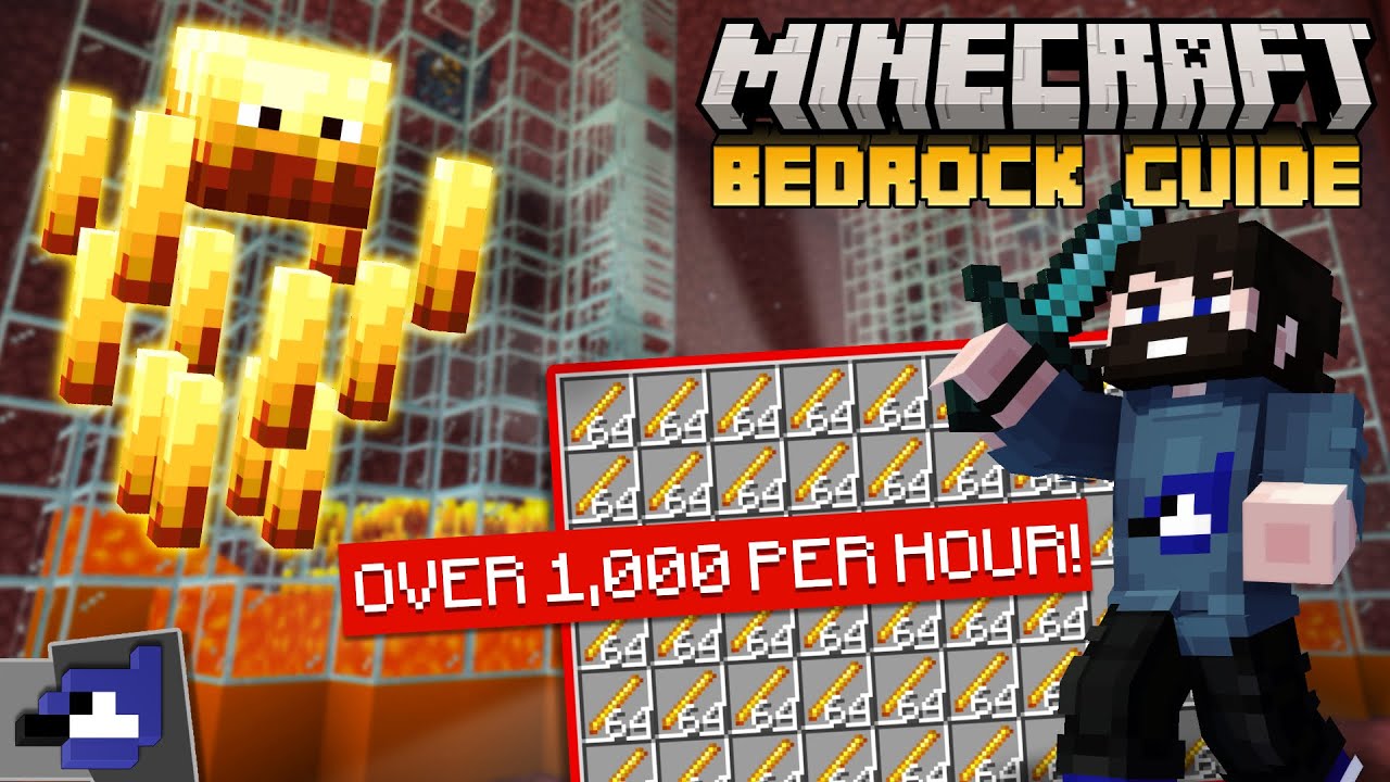 DOUBLE XP Blaze Farm! EASY TO BUILD! | Minecraft Bedrock Guide 1.20 ...