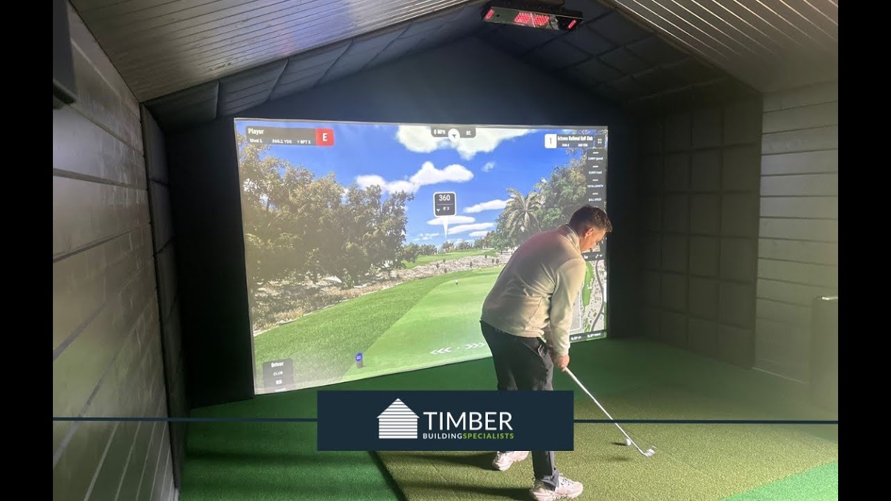 ULTIMATE Golf Simulator & Home Gym! | St. George Log Cabin Walkthrough ...