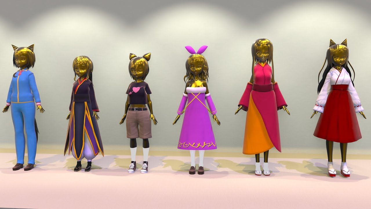 【ASFR・Gold】Six expressionless golden statues - YouTube