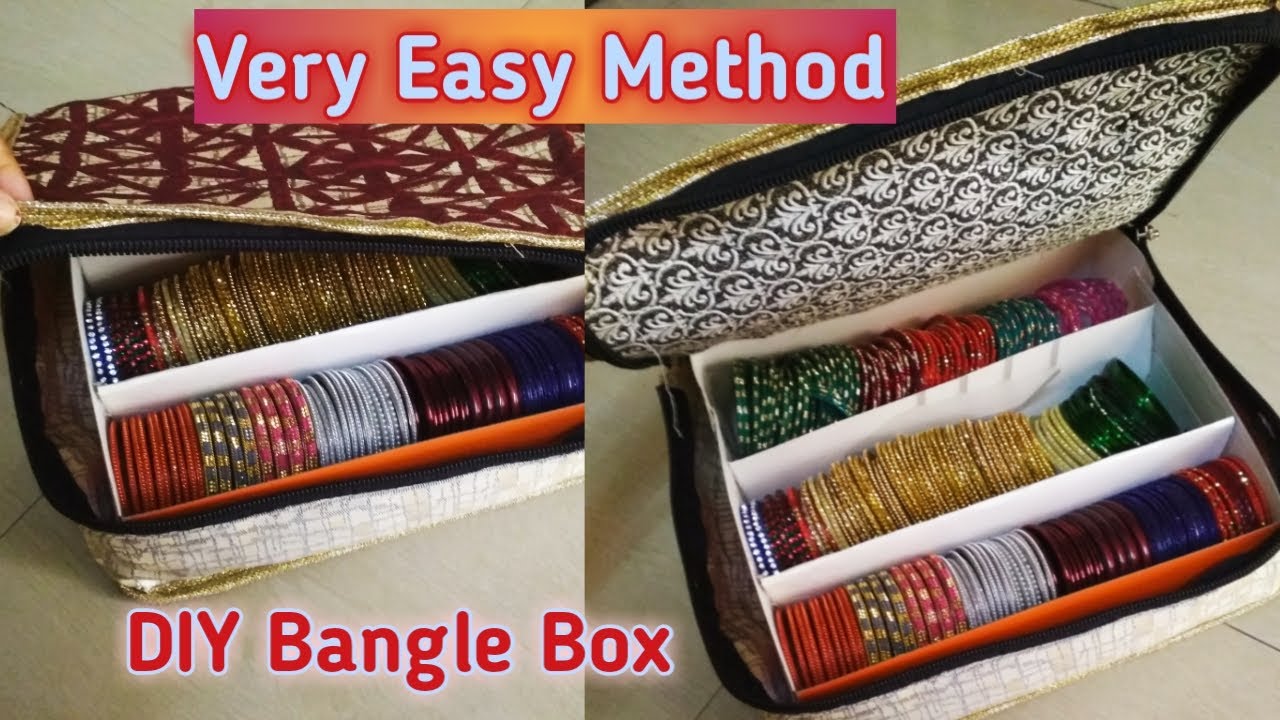 DIY Bangle box Making At Home, Easy Jewellery Box, How To Make Bangle ...
