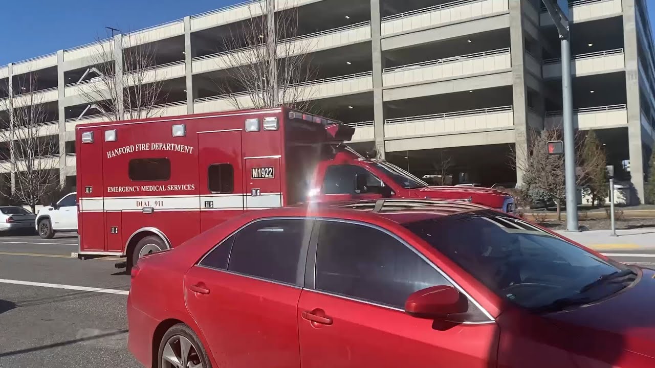 Hanford Fire Department Medic 1922 Transporting - YouTube