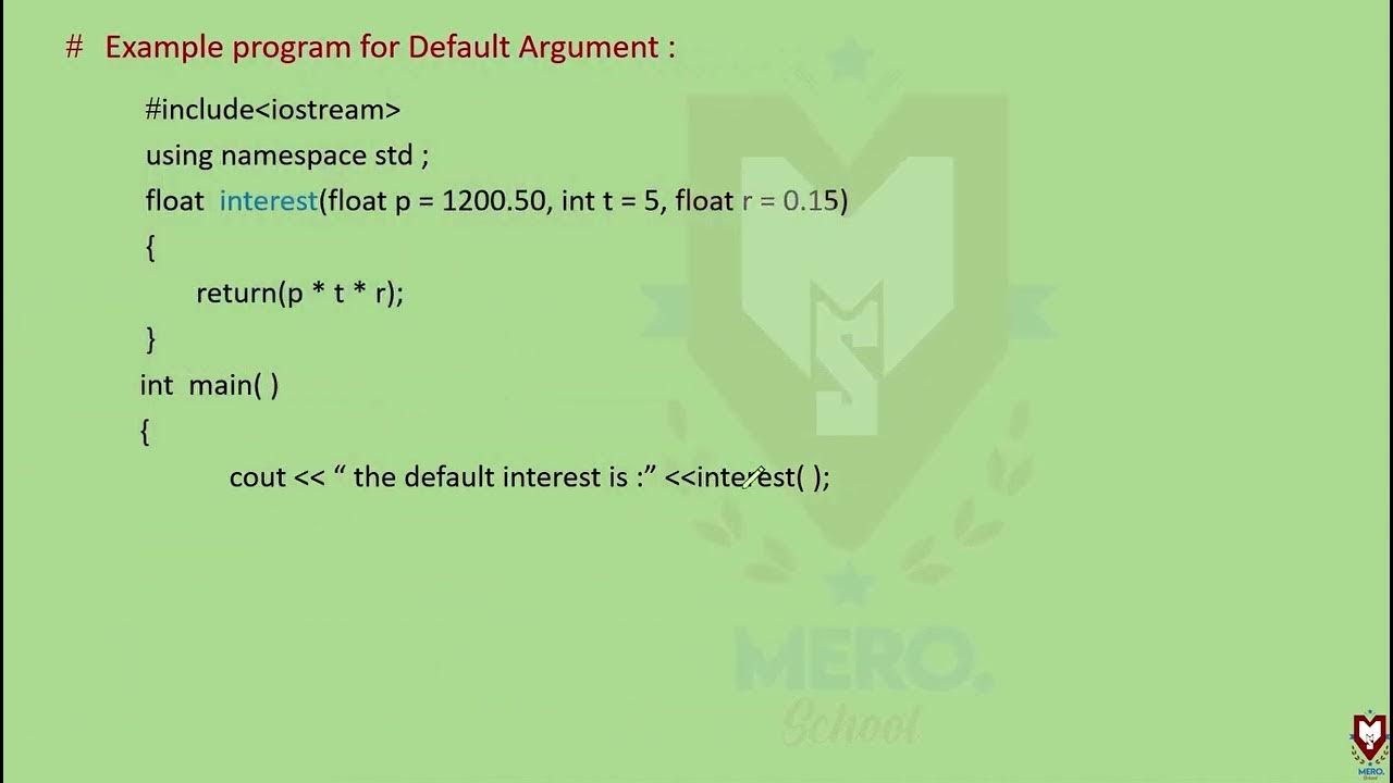 4. Default Argument - YouTube
