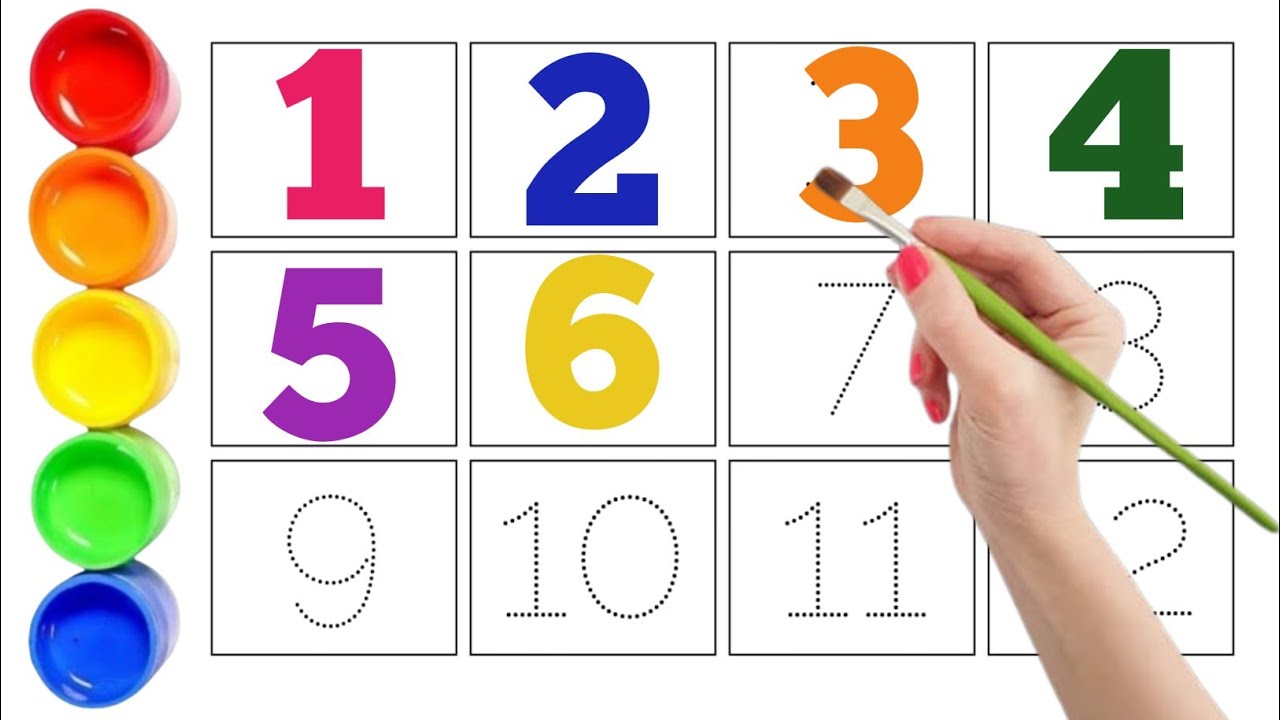 Learn Numbers, 1234 Number songs, Counting for kids, 1 to 100, 123 ...