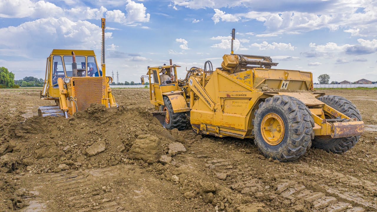 CAT D6R XL + Scraper International E211 (1976) + Fiat-Allis ...