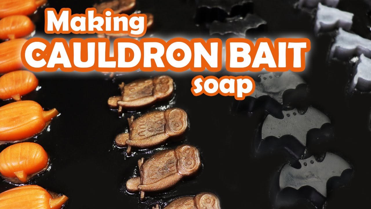 Making CAULDRON BAIT Halloween soap! 🎃🎃🎃 ll artisan soap making - YouTube