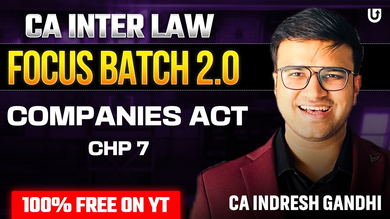 L5 CA Inter Law Question & Answer Practice Batch Focus Batch 2.0 | Co Act Chp 7 | Indresh Gandhi ...