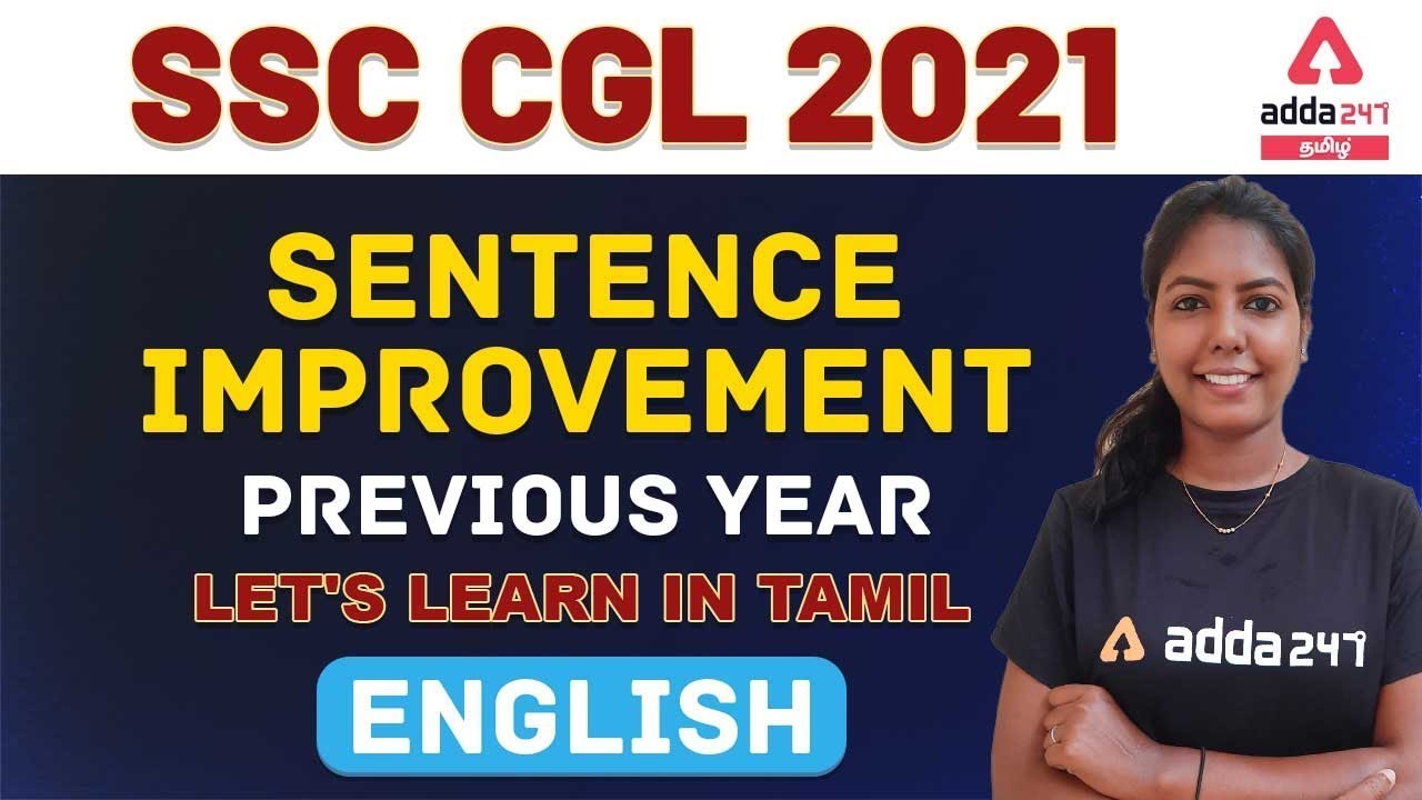 CGL | English | Sentence Improvement Previous Year | Let's Learn in ...