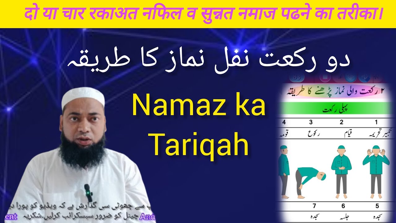 Do ya char rakaat nafil Namaz ka Tariqah, दो रकाअत नफिल नमाज। हाफिज ...