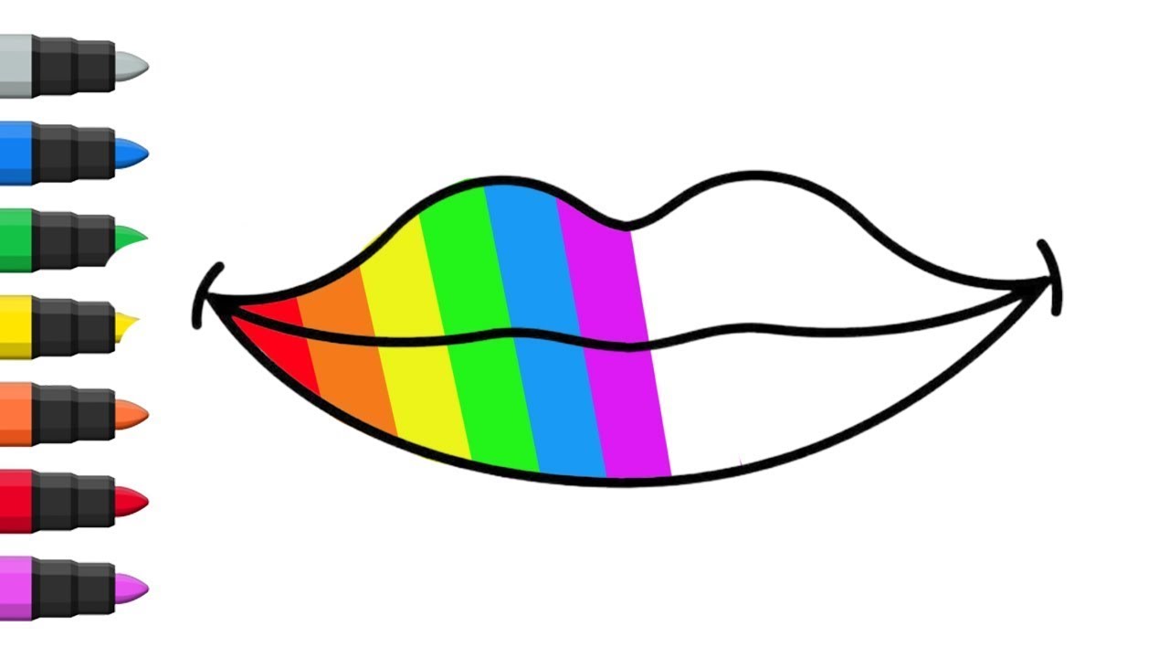 How to Draw Lips Step by Step for Kids - YouTube