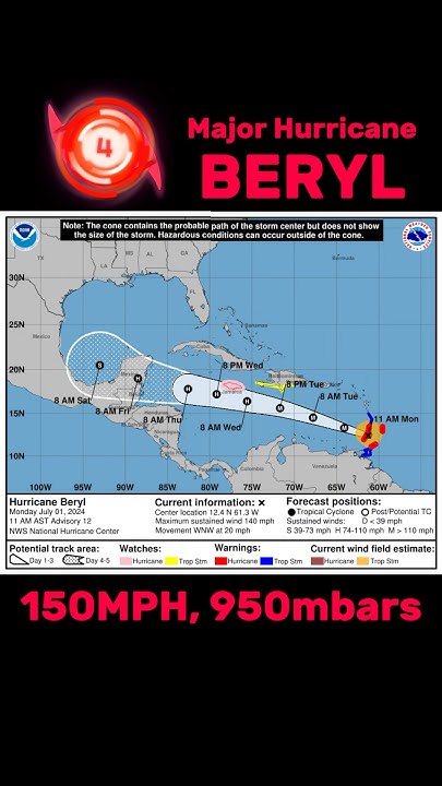Hurricane Beryl makes landfall on Carriacou Island with 150MPH Sustained Winds || NATL Update ...
