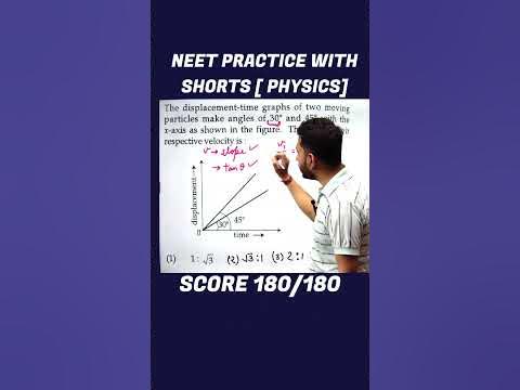 Velocity displacement time graph ratio of velocity Neet shorts #shorts ...
