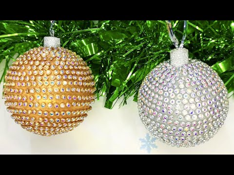 DIY Diamond Christmas Ball Ornaments Featuring Styrofoam and Fabric ...