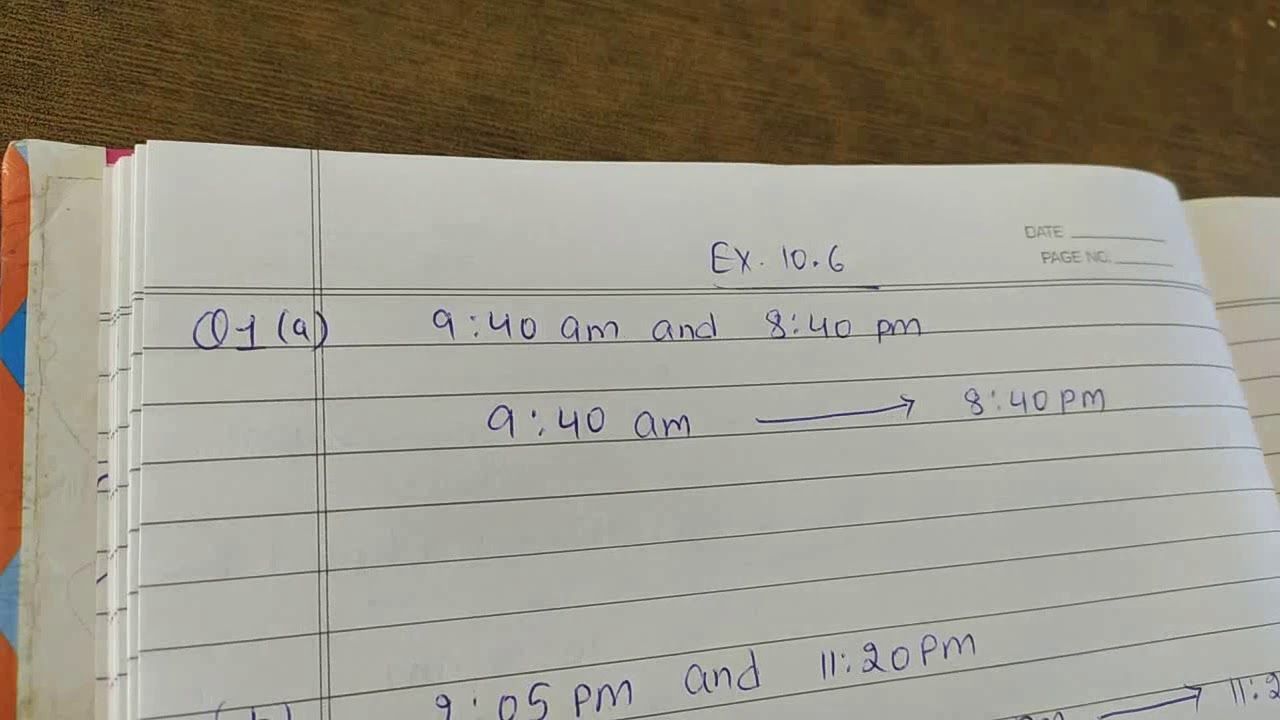 Math class 4(Time) ex. 10.6GD goenka public school - YouTube