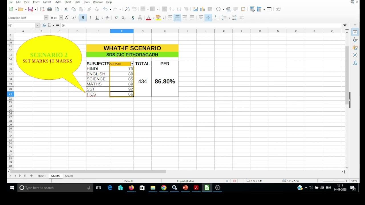 What if scenario. ITES 052 , IT402 libre calc scenario - YouTube