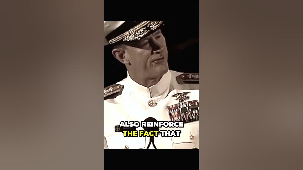 Admiral Mcraven Leaves The Audience Speechless One Of The Best Motivational Speeches Youtube