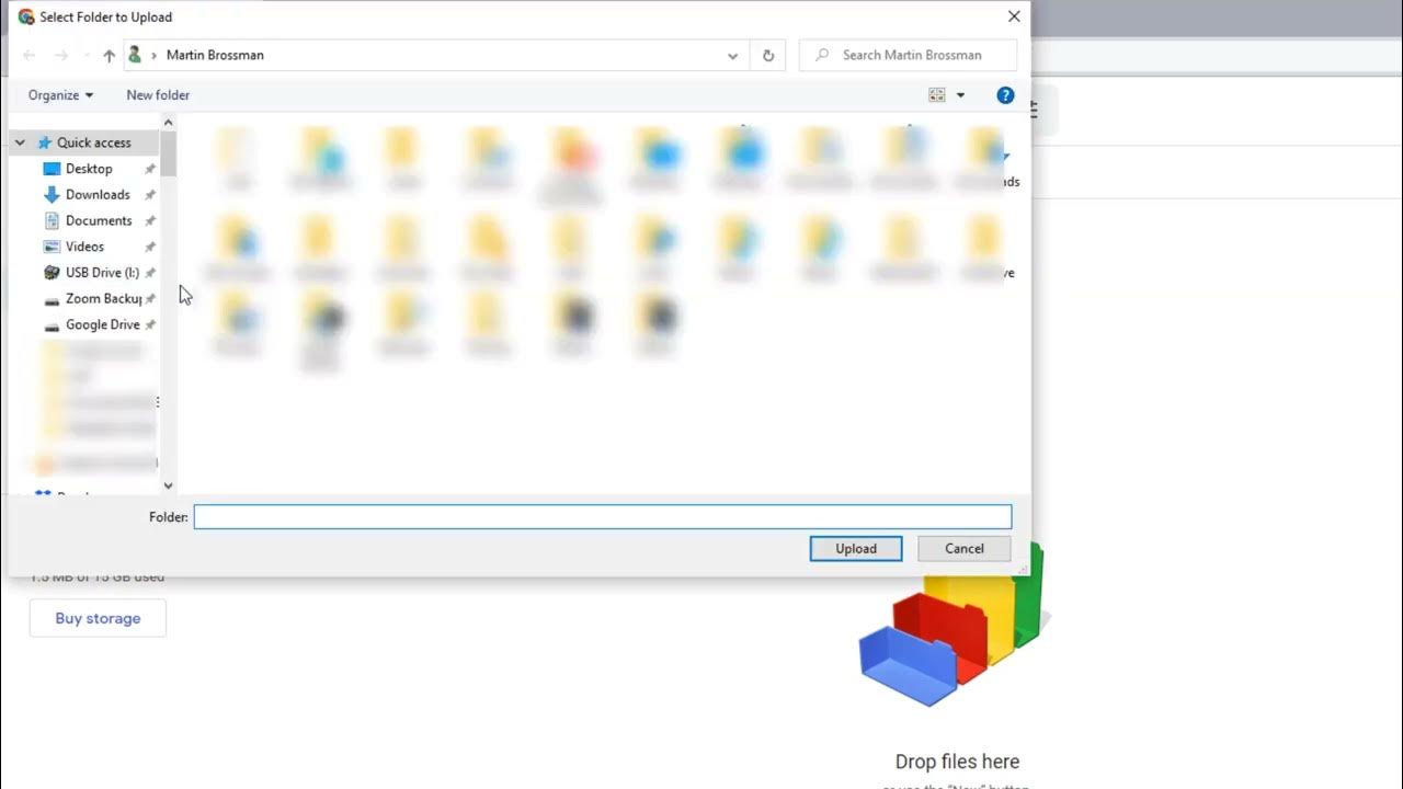 How do I upload multiple files to a Google drive folder - YouTube