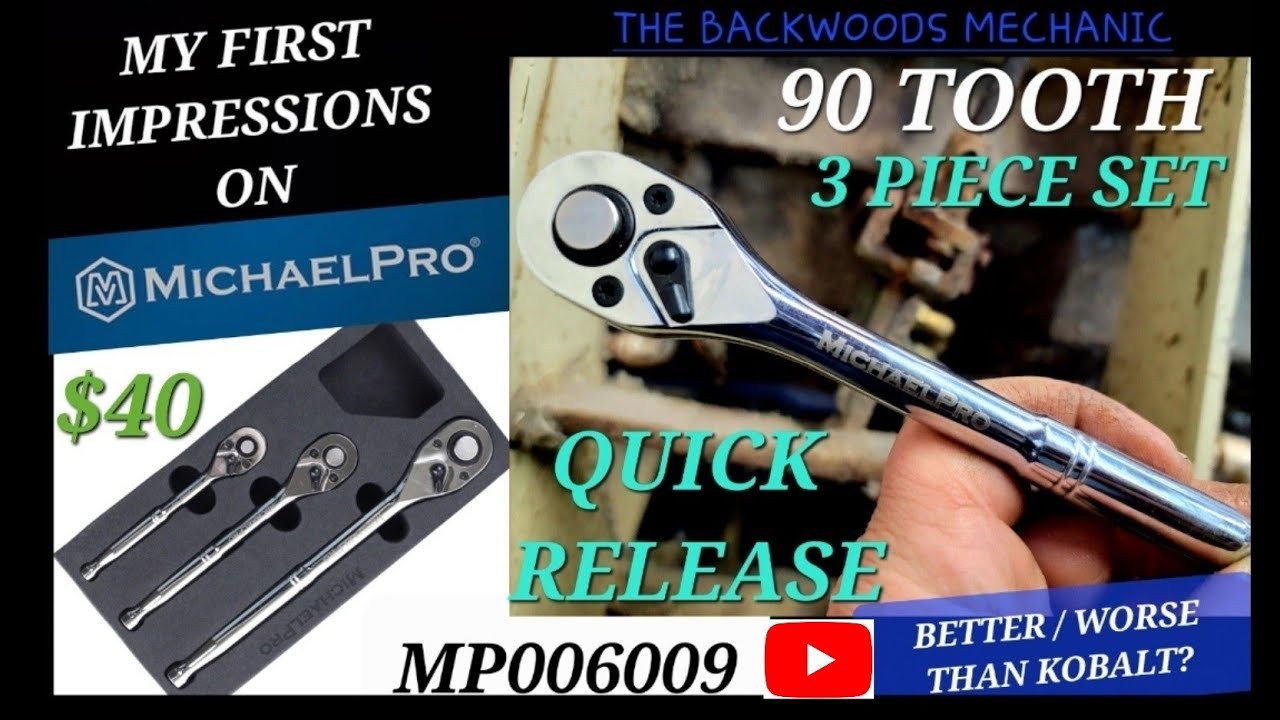 3 PC Quick Release Ratchet Set (First Impressions) Michael Pro Tool # ...