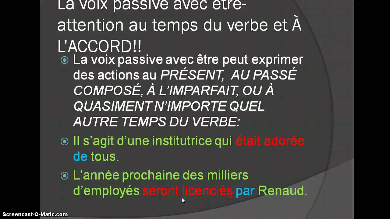 La voix passive en francais - YouTube