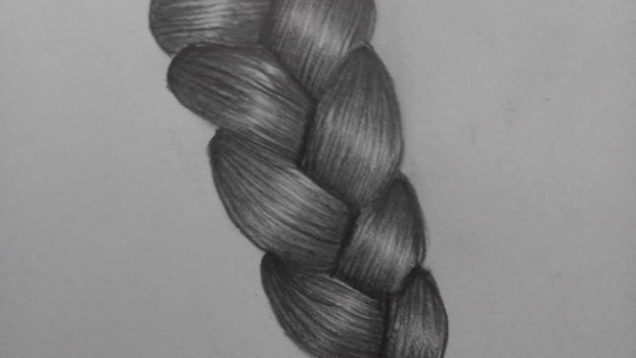 How to draw a realistic braid || Easy drawing|| Easy sketch|| - YouTube