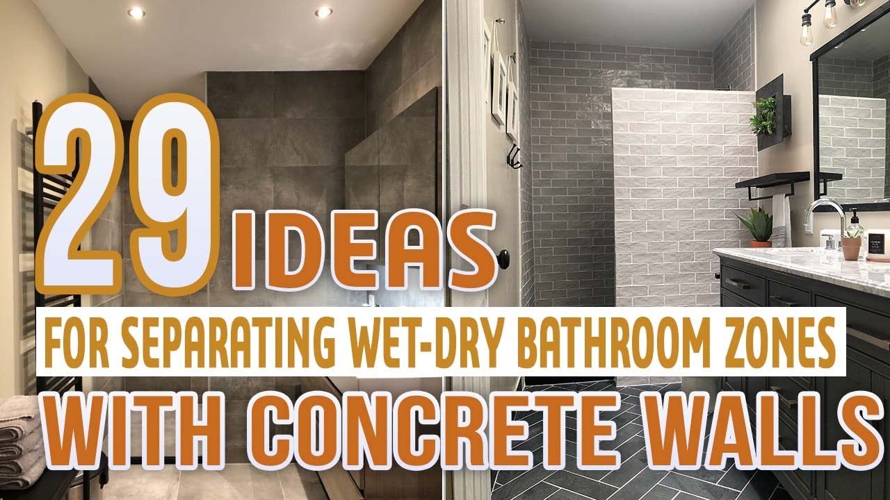 29 Ideas for Separating Wet Dry Bathroom Zones With Concrete Walls ...