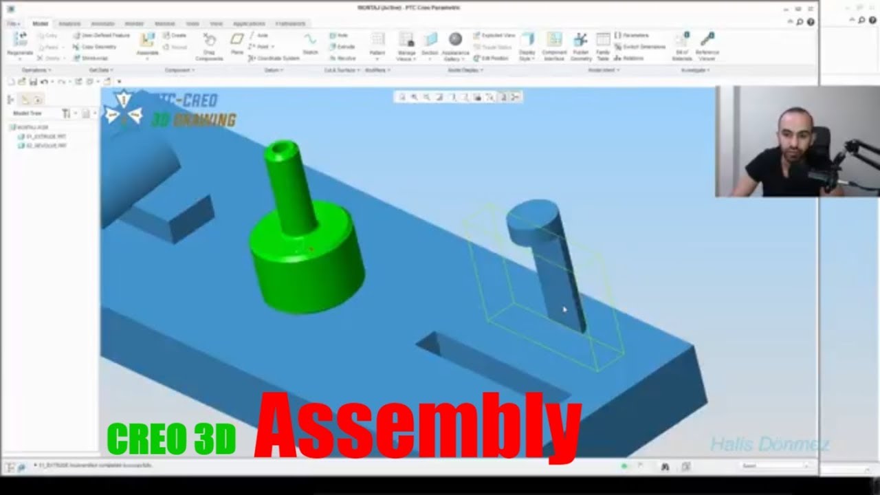 PTC Creo 3D Assembly (Creo'da Montaj) Pratik - YouTube