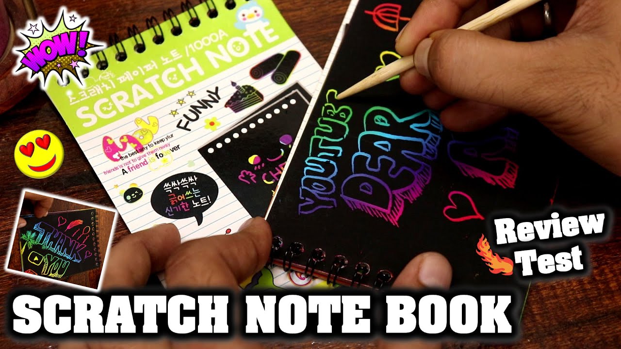 Scratch Note Review and Test | Rainbow Scratch Book | Magic Doodle ...