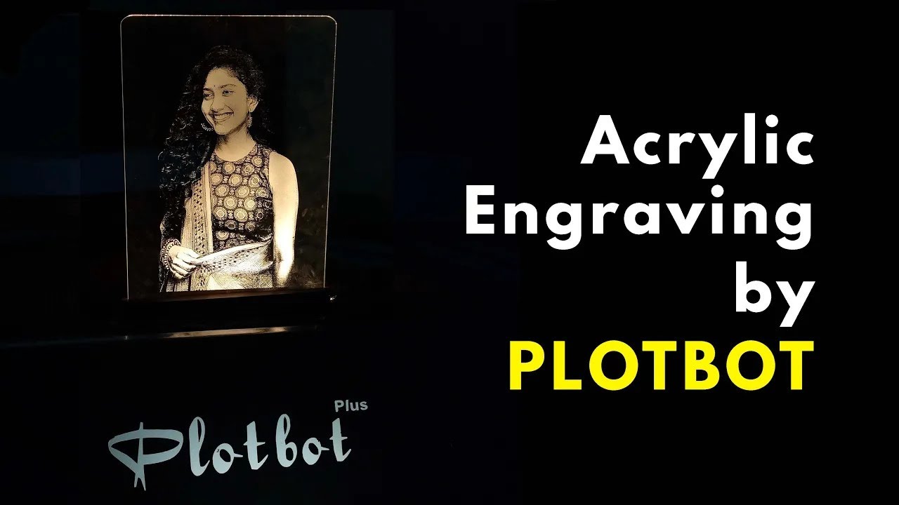 How To Make Customized Engraving Light Lamp With LED base By Plotbot ...